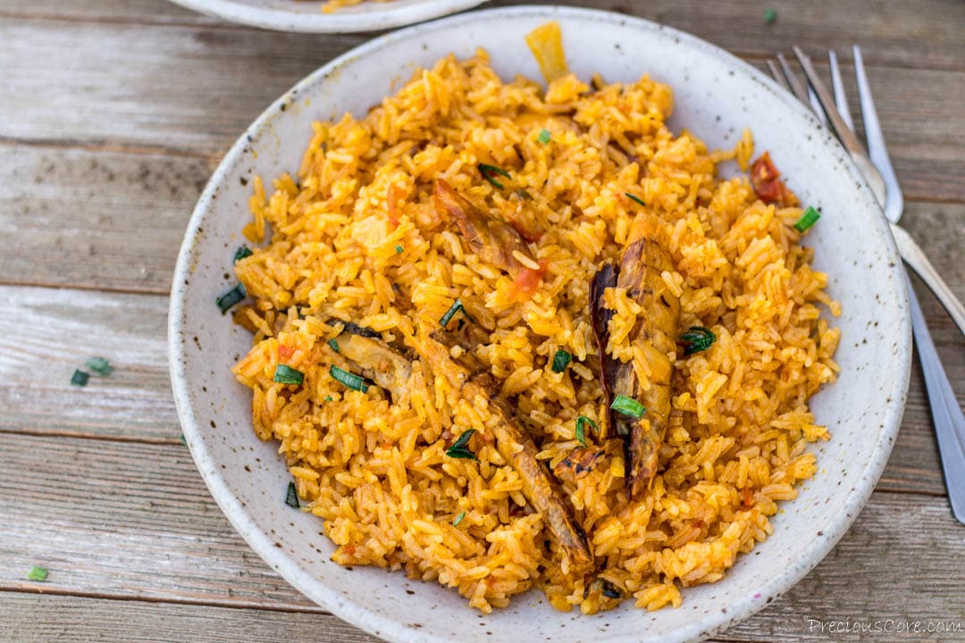 Njanga Rice - Jollof Rice With Palm Oil (+ VIDEO!)