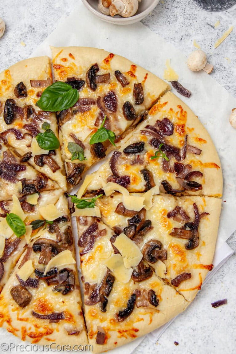 Mushroom Pizza Recipe | Precious Core