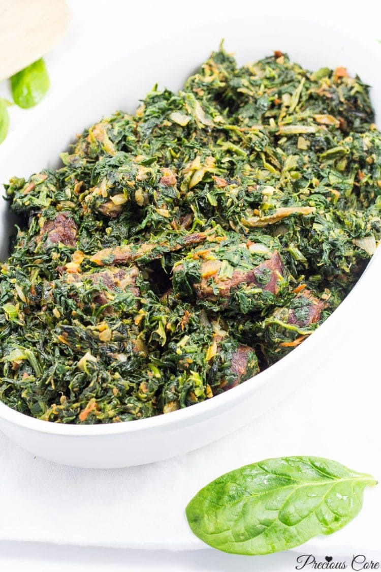 African Stewed Spinach | Precious Core