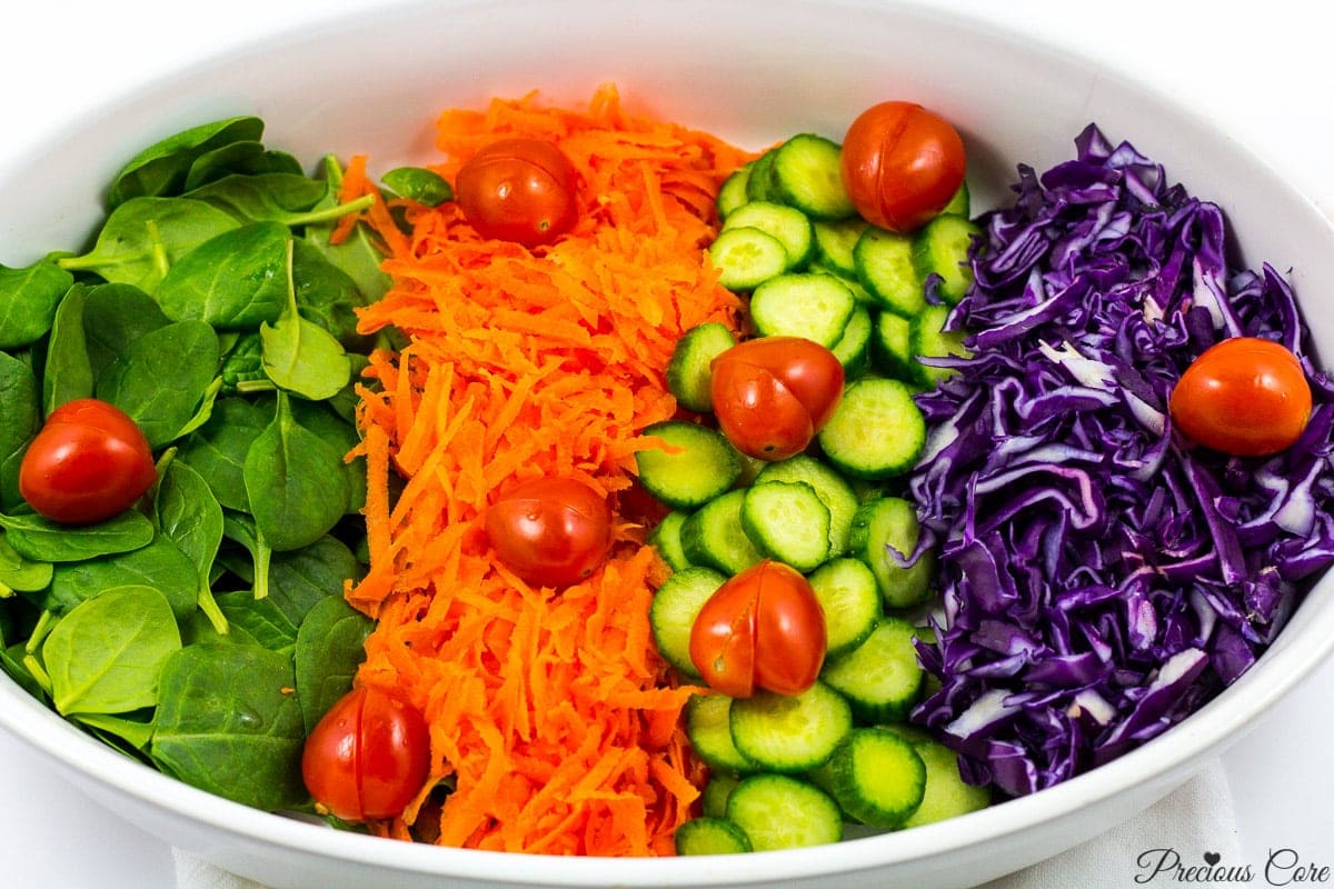 SPINACH RED CABBAGE SALAD | Precious Core