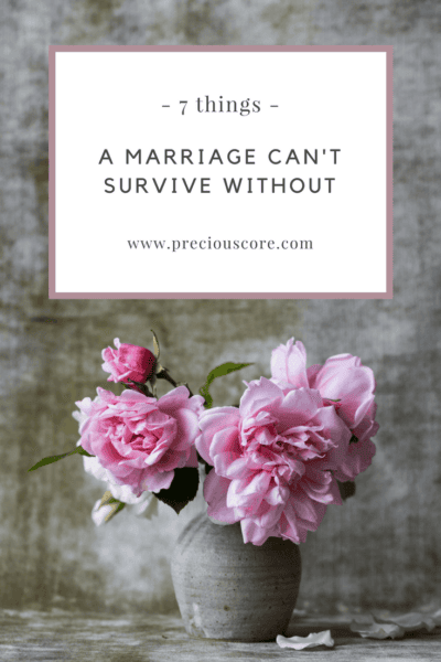 7 THINGS A MARRIAGE CAN'T SURVIVE WITHOUT | Precious Core