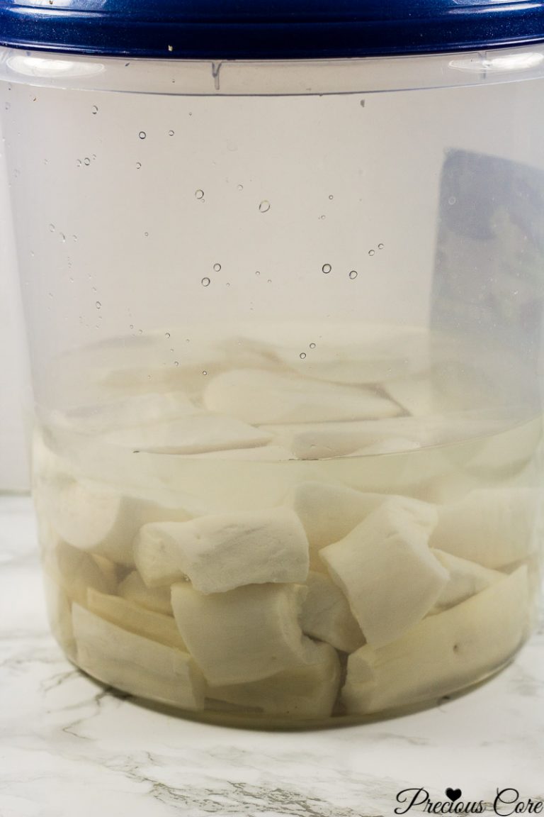 How To Make Water Fufu From Scratch (Cassava Fufu) | Precious Core