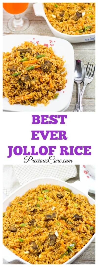 CAMEROON JOLLOF RICE RECIPE: EASY METHOD | Precious Core