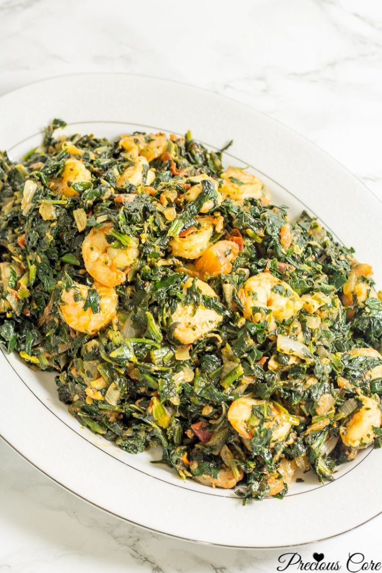 AFRICAN SPINACH STEW WITH CHICKEN AND SHRIMP | Precious Core