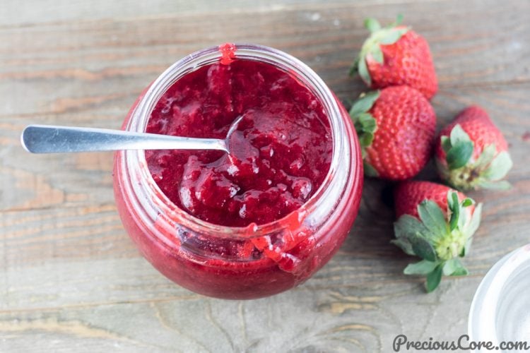 Healthy Strawberry Jam | Precious Core