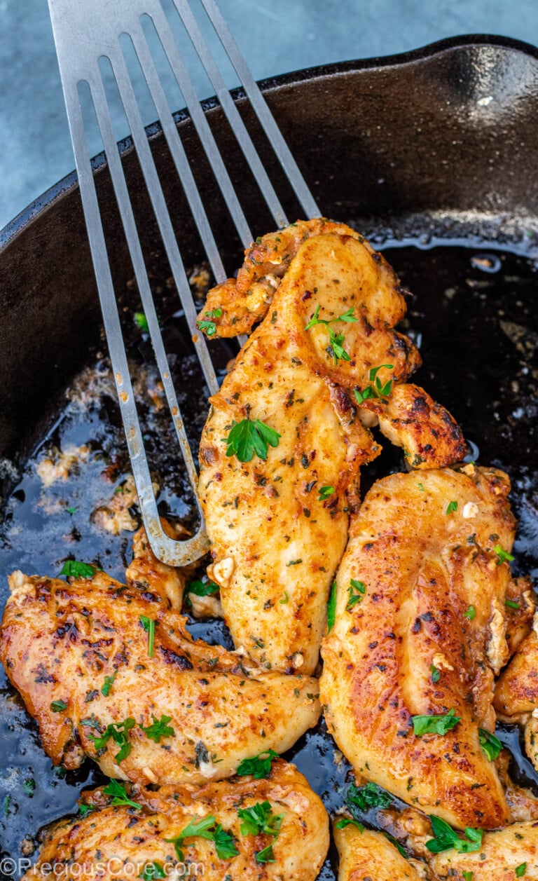 Pan Seared Chicken Tenders | Precious Core