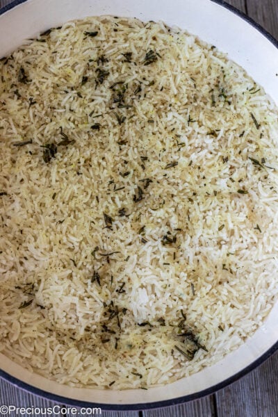 Garlic Herb Rice | Precious Core