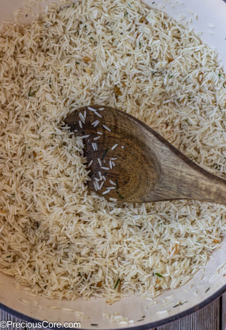 Garlic Herb Rice | Precious Core