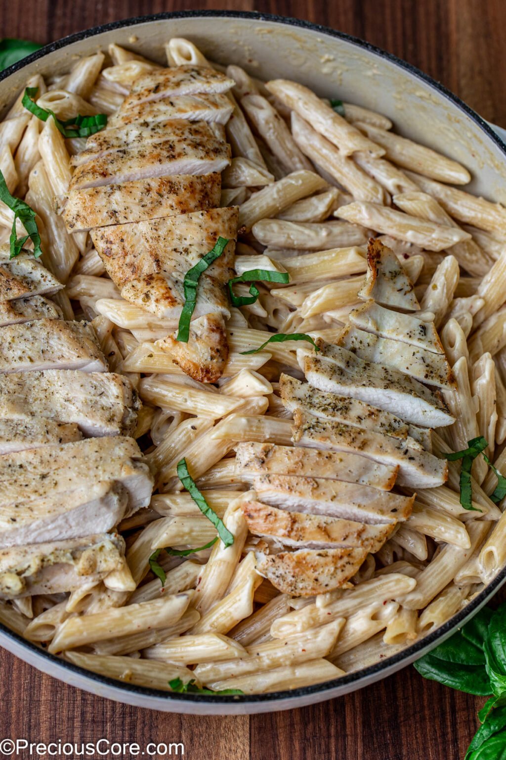 Creamy Garlic Parmesan Chicken Pasta | Precious Core