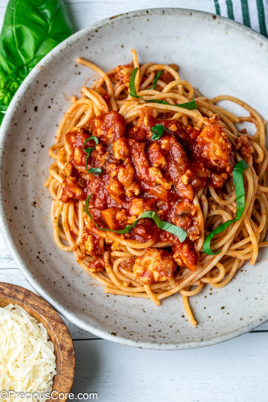 Spaghetti Bolognese Chicken | Precious Core