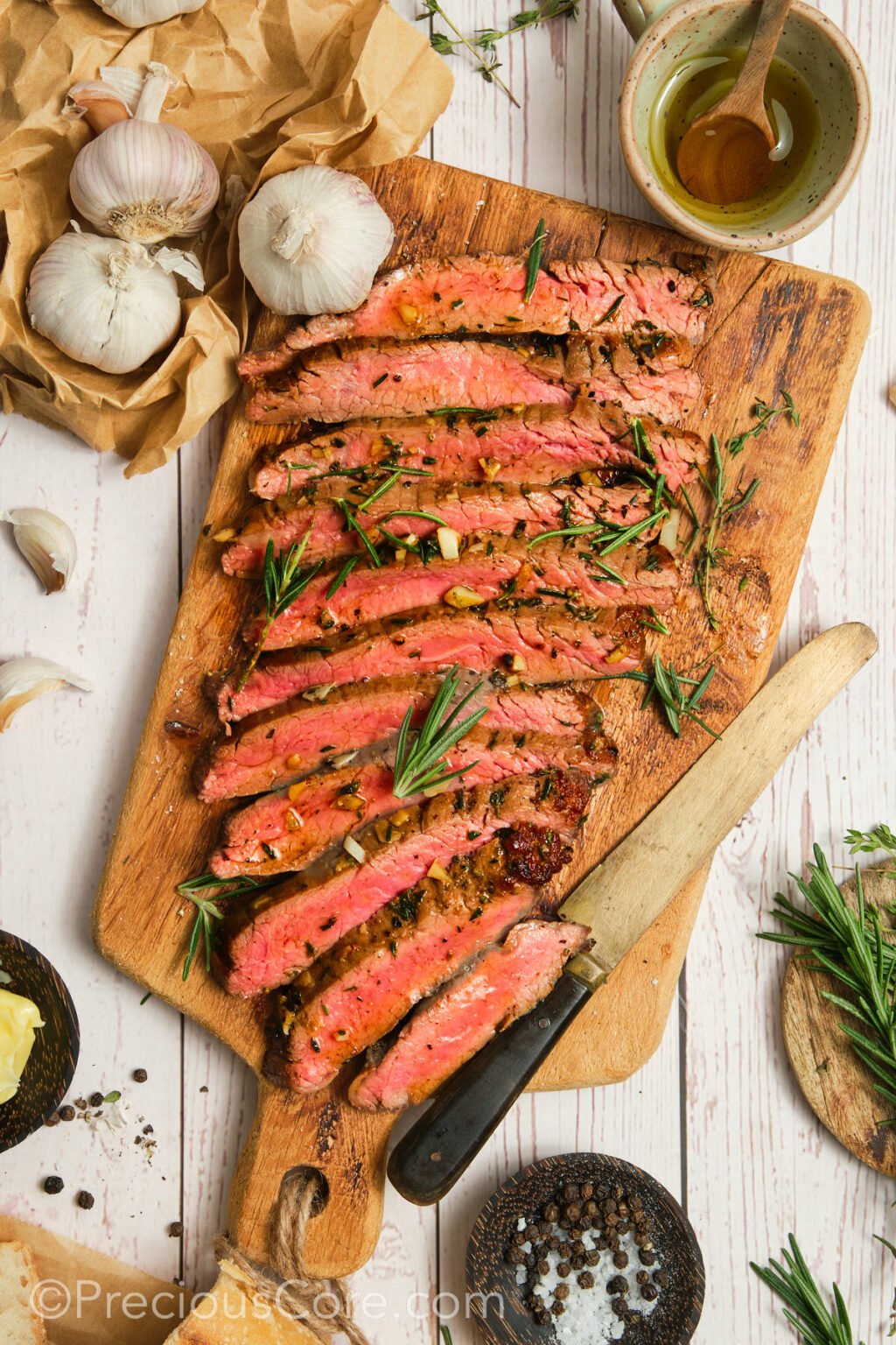 Pan Seared Flank Steak | Precious Core