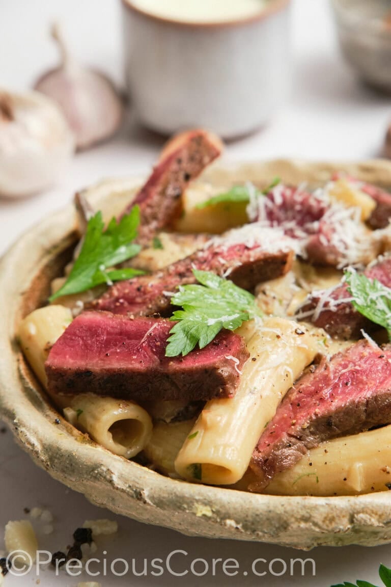 Steak and Mushroom Pasta | Precious Core