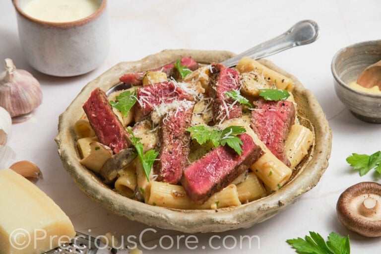 Steak and Mushroom Pasta | Precious Core