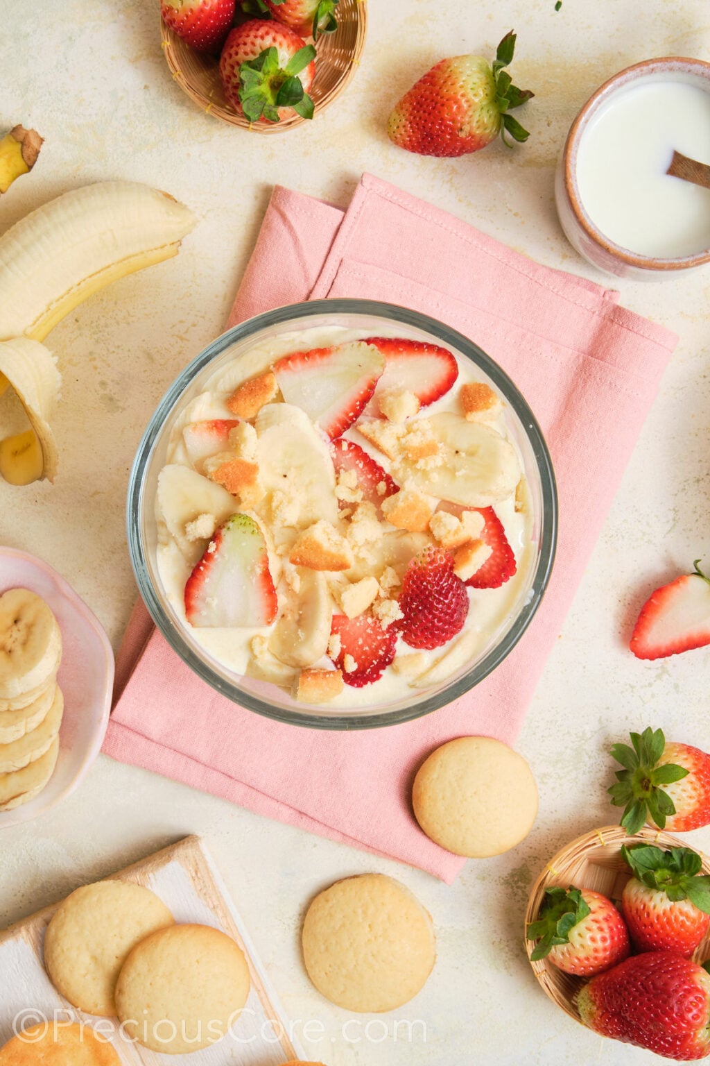 Strawberry Banana Pudding | Precious Core