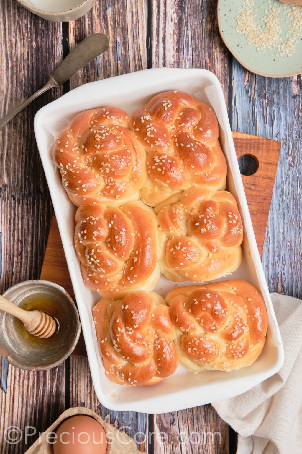 Challah Dinner Rolls | Precious Core