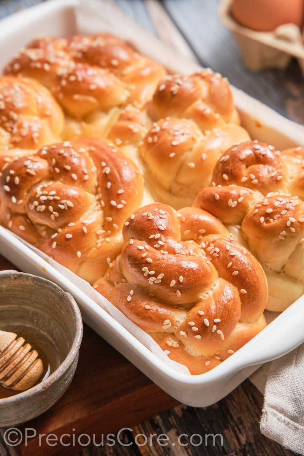 Challah Dinner Rolls | Precious Core