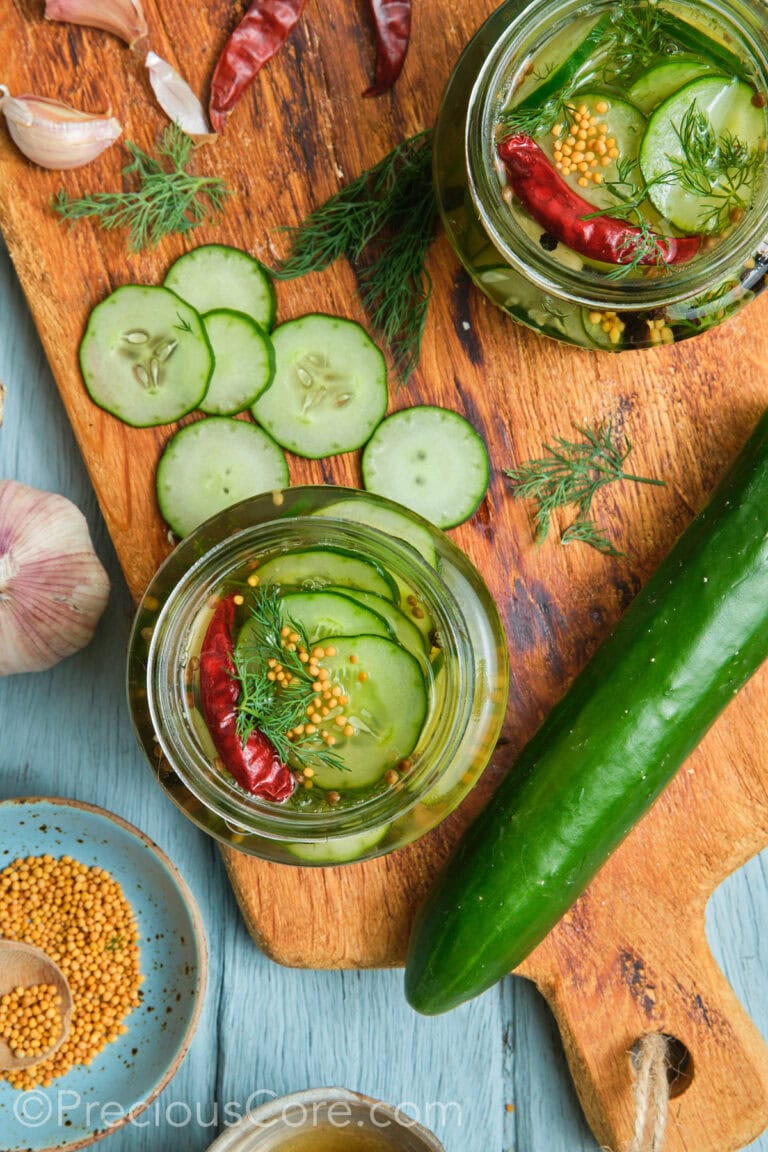 Quick Pickled Cucumbers | Precious Core