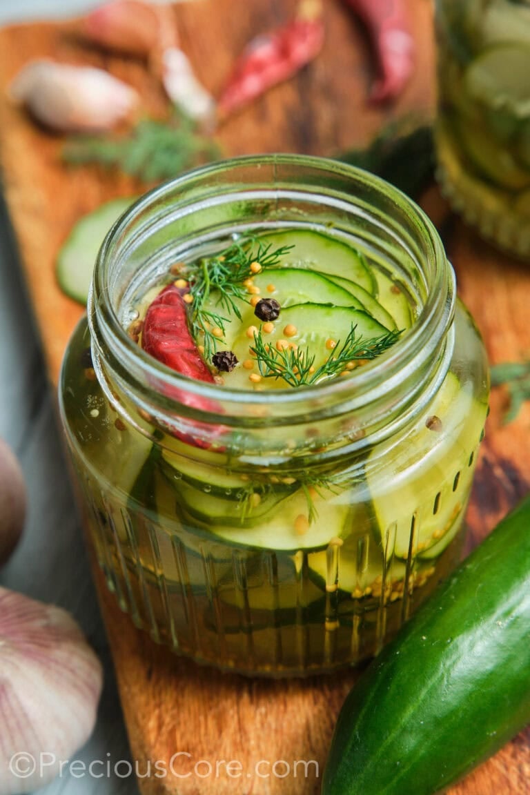 Quick Pickled Cucumbers | Precious Core