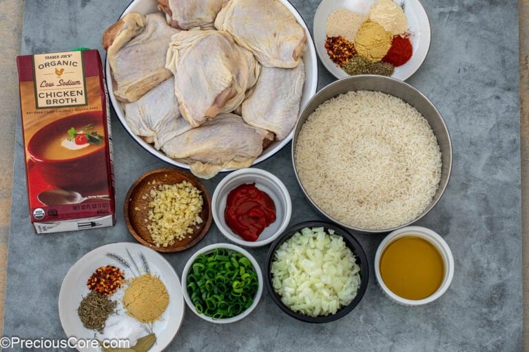 One Pot Chicken Thighs And Rice | Precious Core